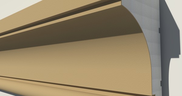 Cornisa decorativa exterior din polistiren NC108 400x203x2000 mm