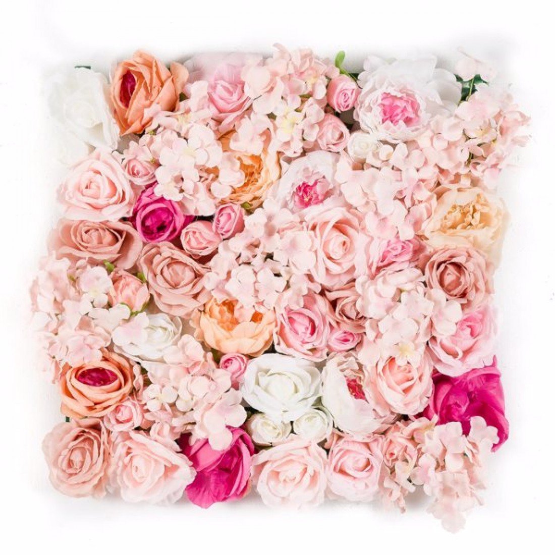 Panou de flori roz artificiale pentru perete Rome 50x50 cm