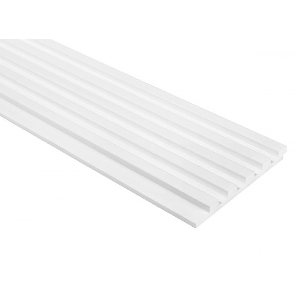 Panou riflat alb din polimer rigid L0101