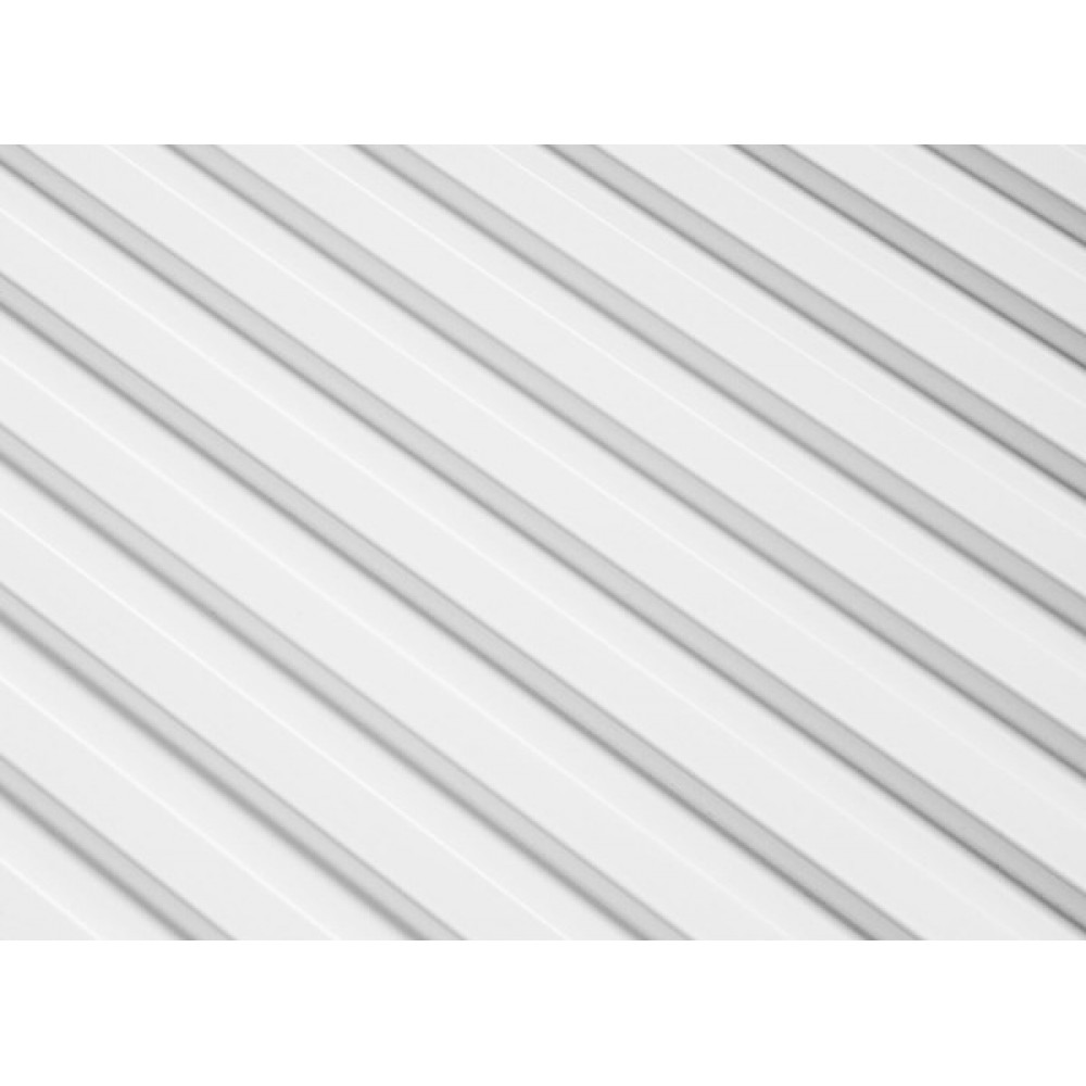 Panou riflat alb din polimer rigid L0101