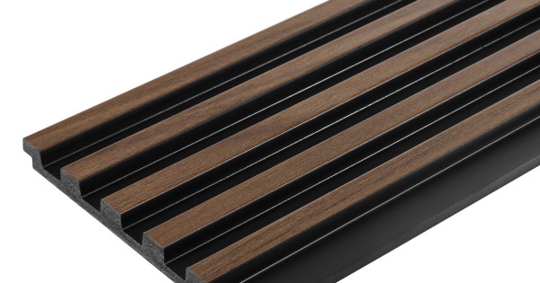 Panou Riflaj Polimer Dur 3D L0104T Lamelli Stretto Dark Oak | Stejar ...