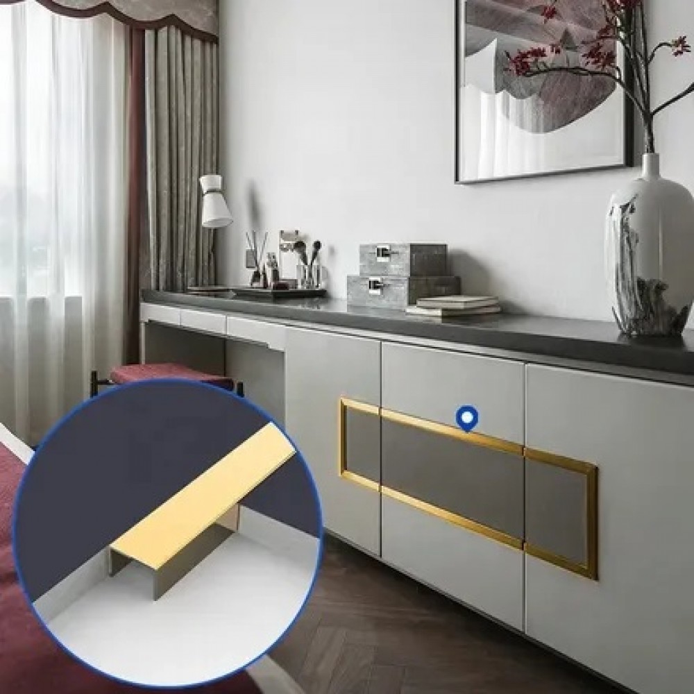 Profil U Decorativ Inox Auriu Brushed 2.70m x 30mm