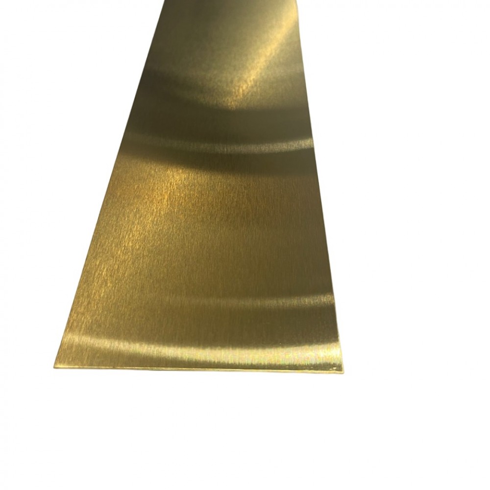 Platbanda inox auriu periat 70 mm x 0.6 mm x 2700 mm, profil decorativ
