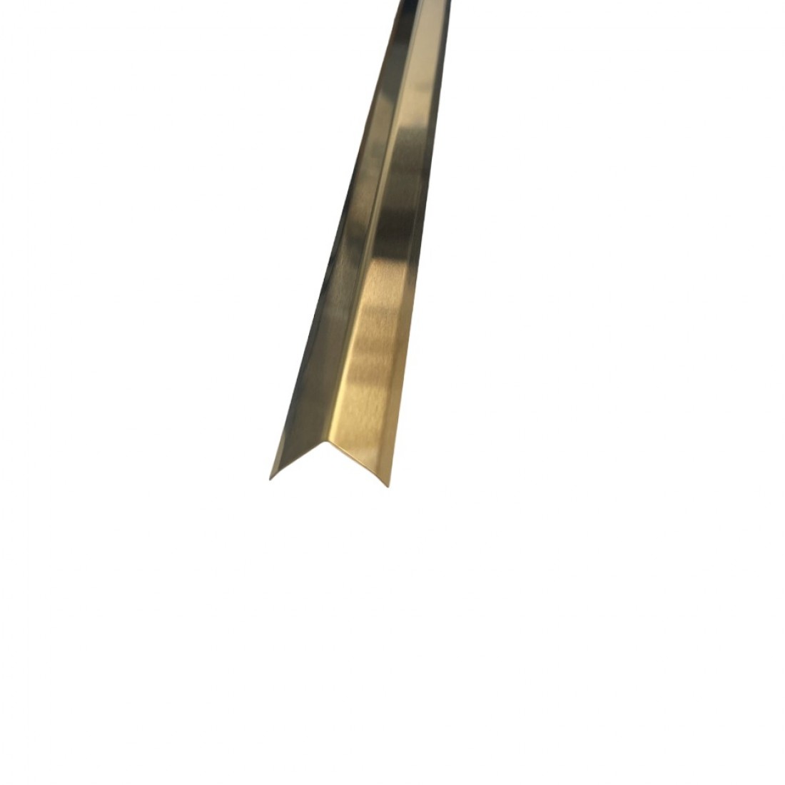 Coltar inox 20x20 mm auriu brush 2700 mm - Profil tip L tesit - PLT20AB