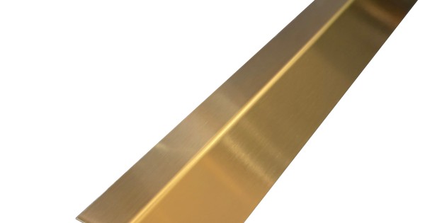 Coltar inox 30x30 mm auriu brush 2700 mm - Profil tip L - PL30AB