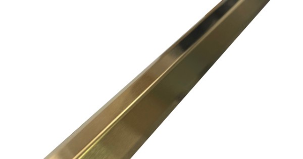 Coltar inox 20x20 mm auriu brush 2700 mm - Profil tip L tesit - PLT20AB