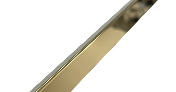 Coltar inox 15x15 mm auriu lucios 2700 mm - Profil tip L - PL15AO