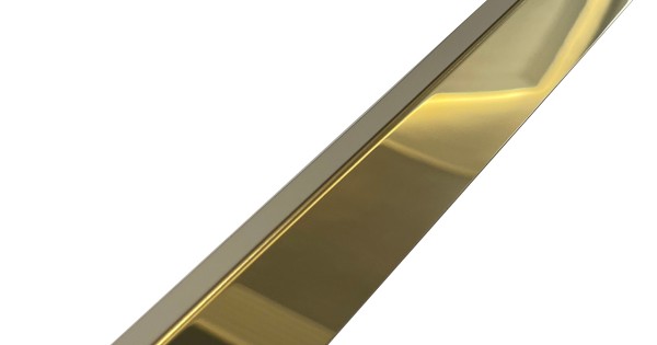 Coltar inox 30x30 mm auriu lucios 2700 mm - Profil tip L - PL30AO