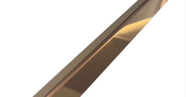 Coltar inox 15x15 mm cupru lucios 2700 mm - Profil tip L - PL15CUO