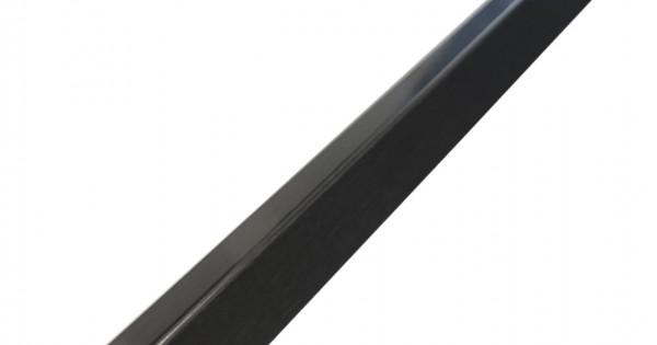 Coltar inox 15x15 mm negru brush 2700 mm - Profil tip L - PL15NB