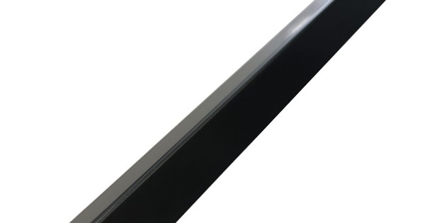 Coltar inox 15x15 mm negru lucios 2700 mm - Profil tip L - PL15NO