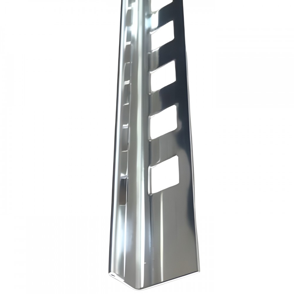 Profil terminatie gresie și faianta, drept, 10 mm, inox, crom oglindă