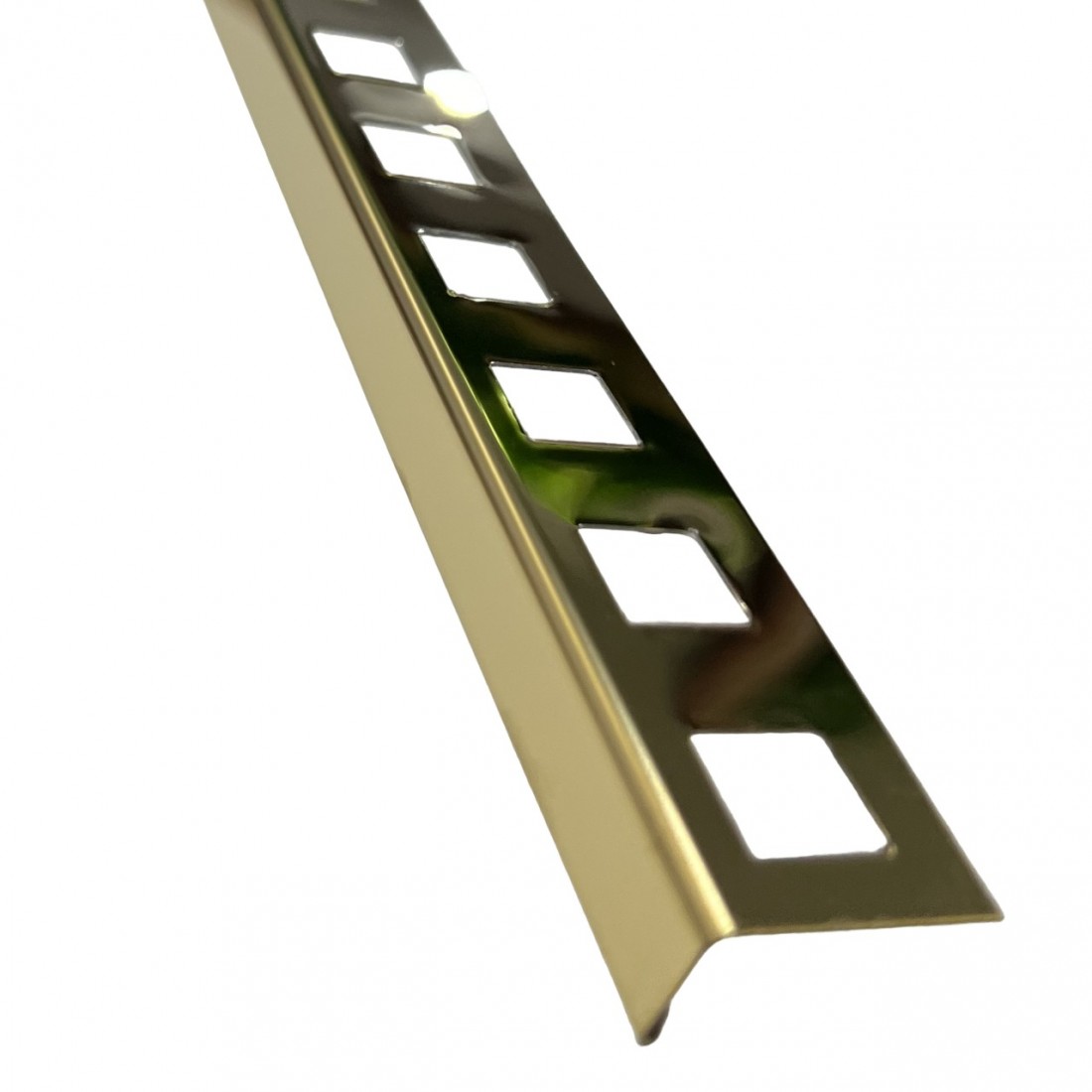 Profil terminație gresie și faianță, drept, 10 mm, inox, auriu lucios