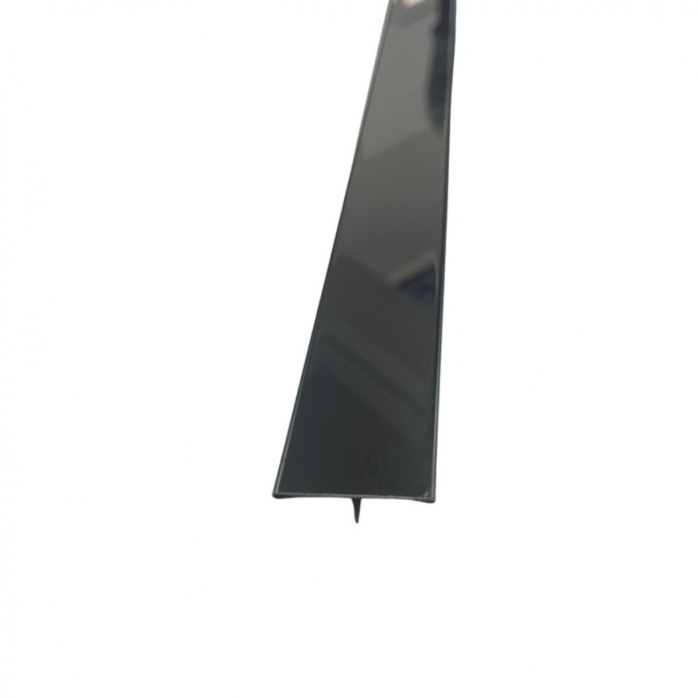Profil trecere T inox 30x9x2700 mm negru lucios pardoseli gresie ...