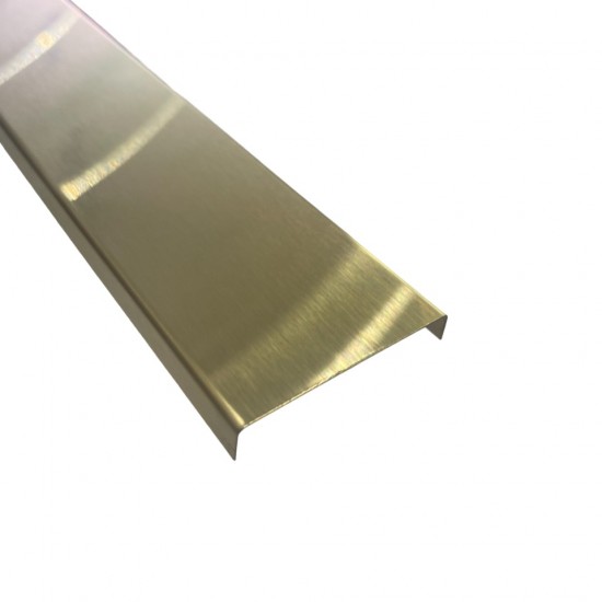 Profil U inox 304 auriu periat 50 x 9 x 2700 mm - decor durabil