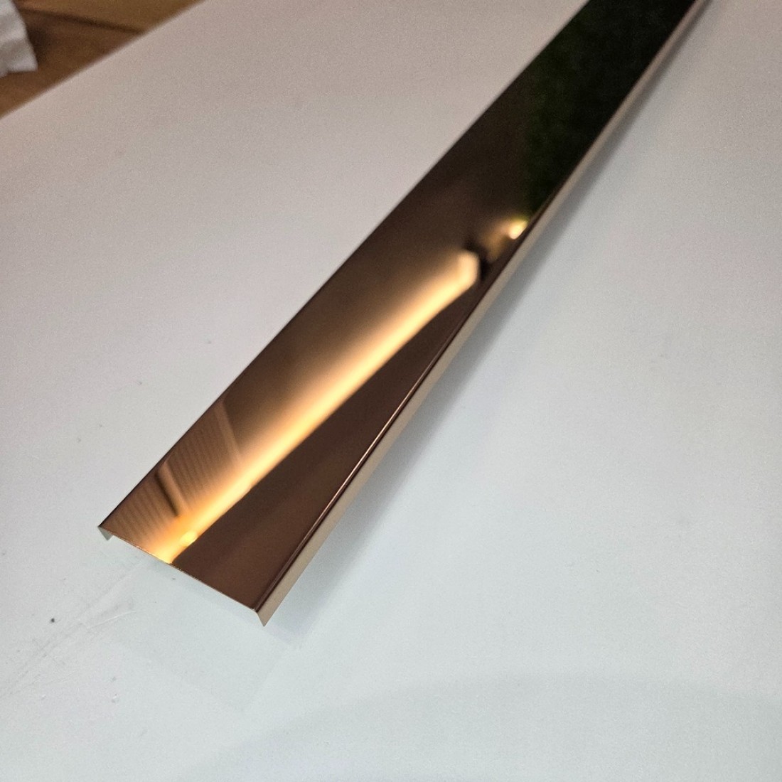 Profil U inox 50 x 9 x 2700 mm cupru lucios - brau lat - PU50CUO