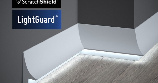 Plintă Decorativă cu LED QL007 pentru Parchet 9.3x4 cm