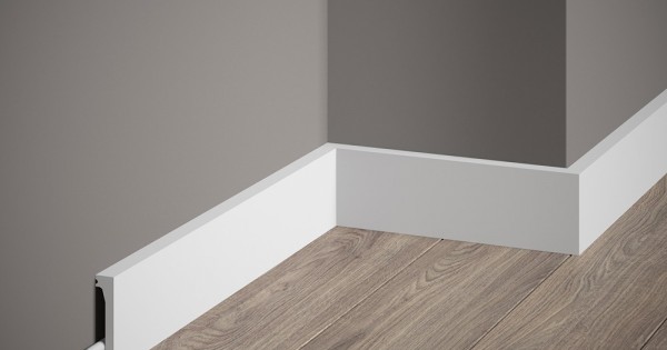 Plinta decorativa MD032 6x1,3x200 cm, polimer dur, alba, vopsibila ...