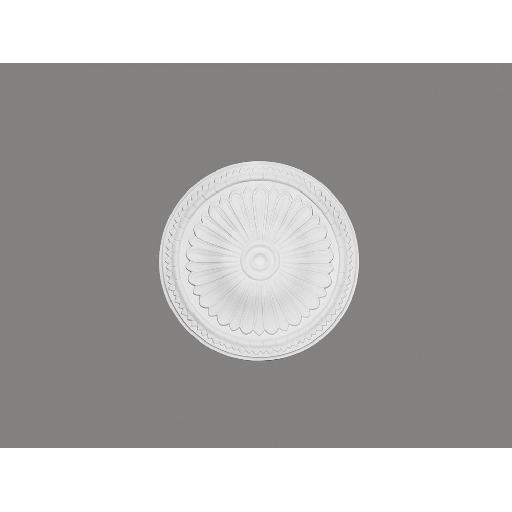 Rozeta clasica, medie, poliuretan alba, 38 cm, 4,5 cm, B3020